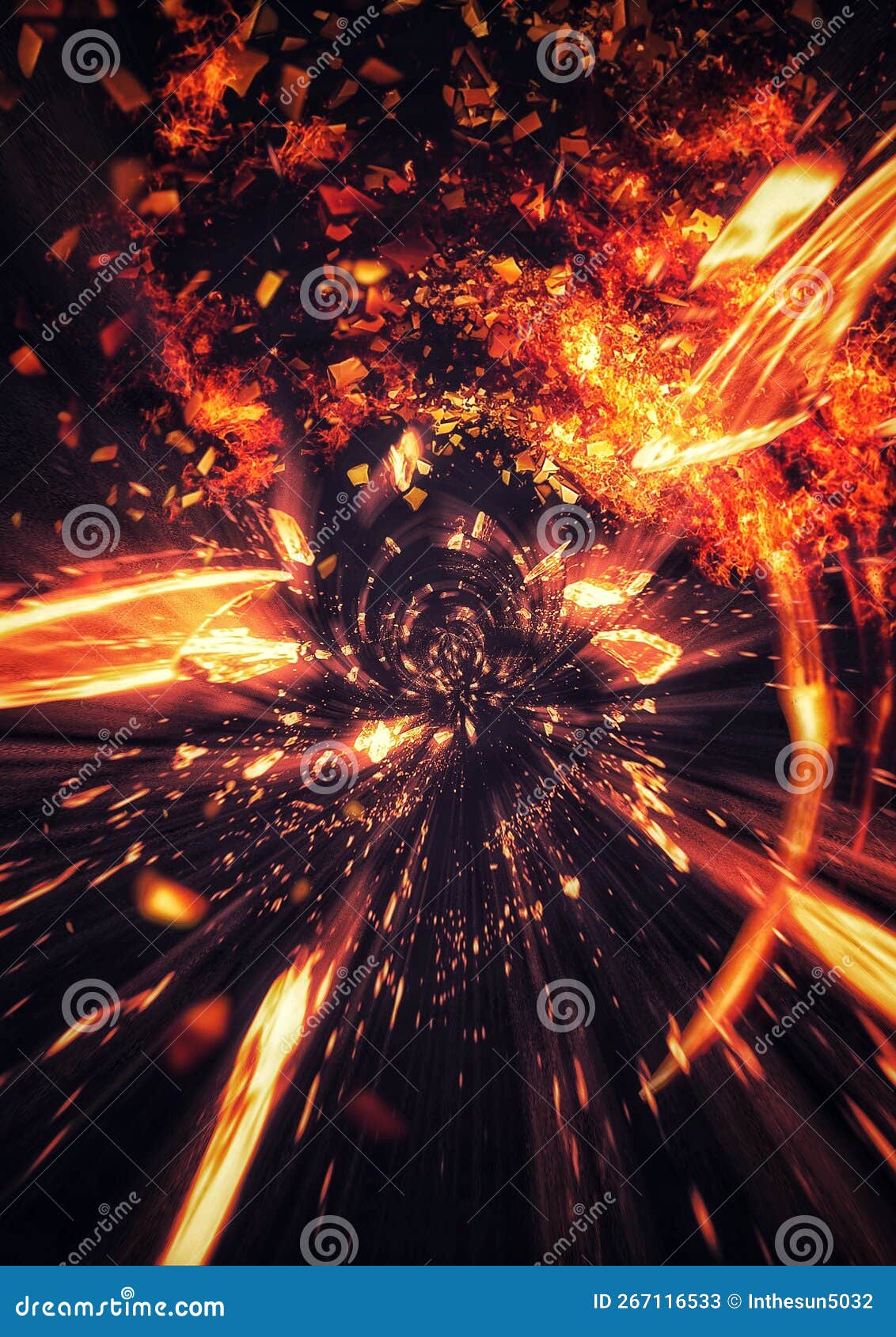 Exploding Golden Rays Abstract Background Stock Illustration ...