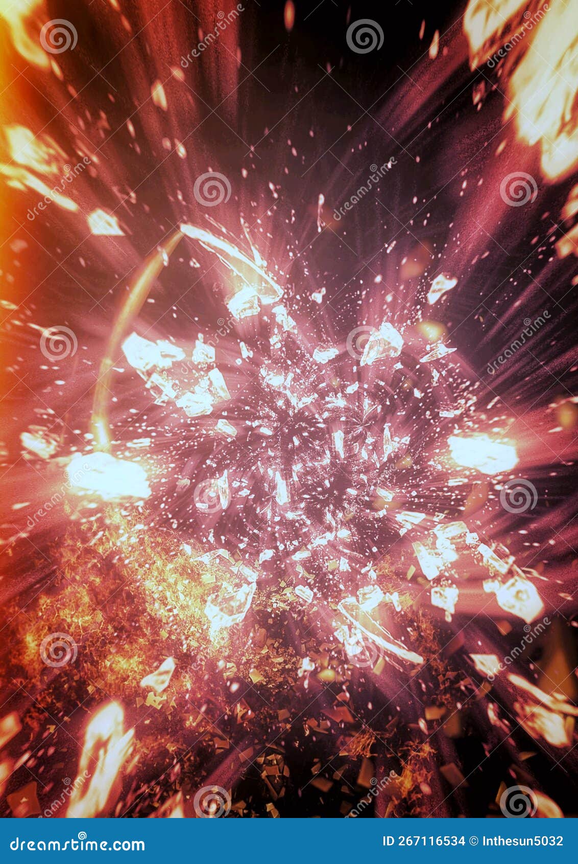 Exploding Golden Rays Abstract Background Stock Illustration ...