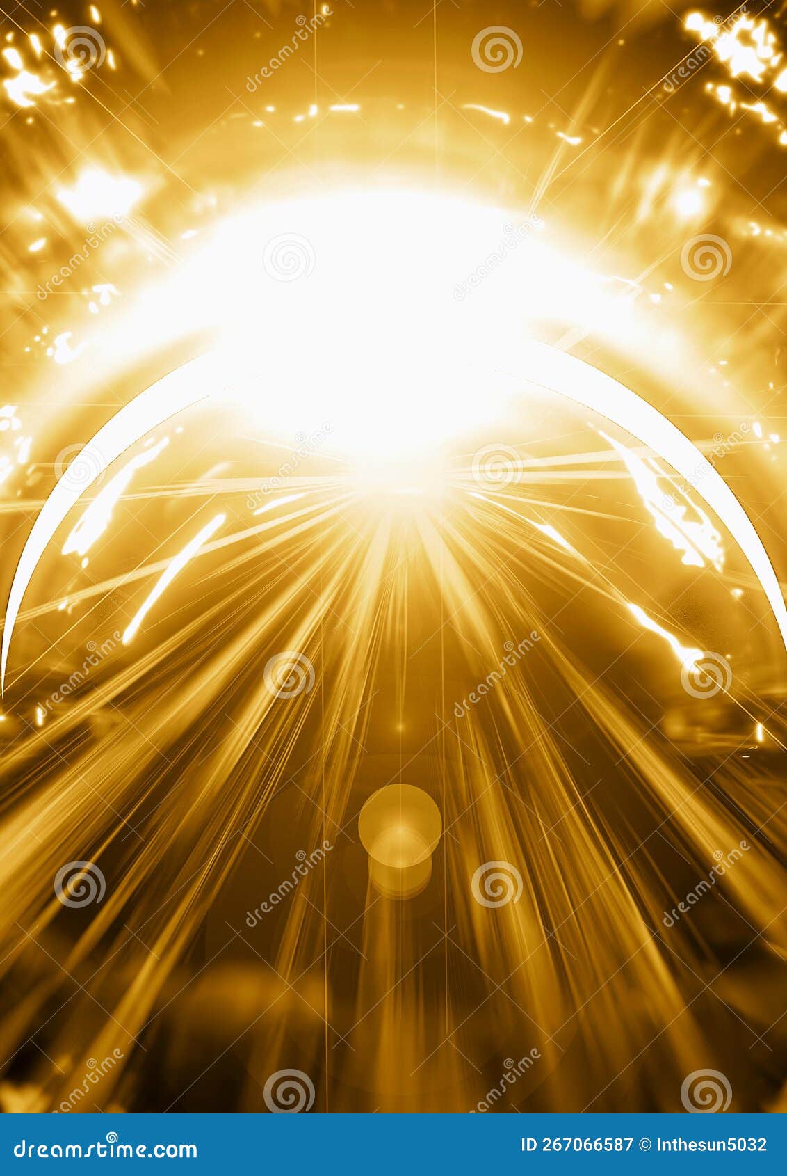 Exploding Golden Rays Abstract Background Stock Illustration ...