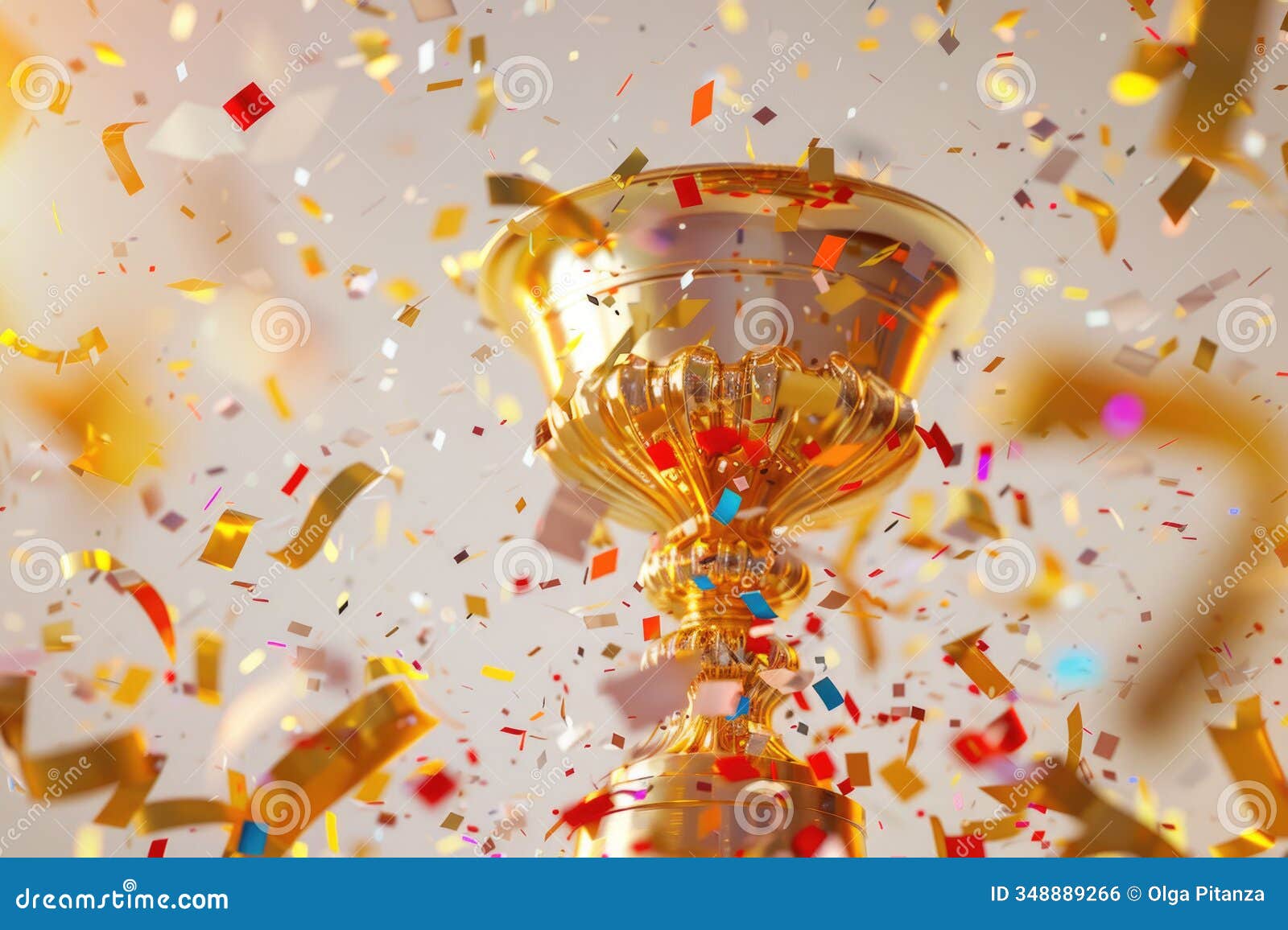 Exploding Golden Trophy with Dynamic Coffee Splashes, Creating a ...