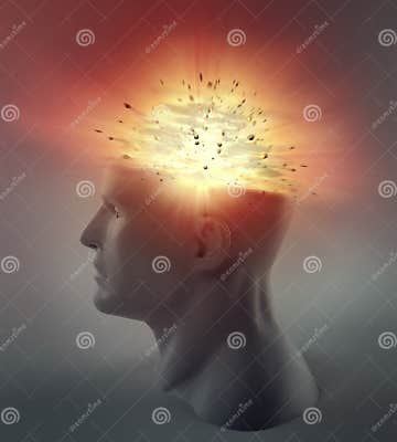 Exploding head stock illustration. Illustration of creativity - 27944987