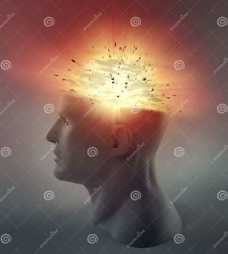 Exploding head stock illustration. Illustration of creativity - 27944987