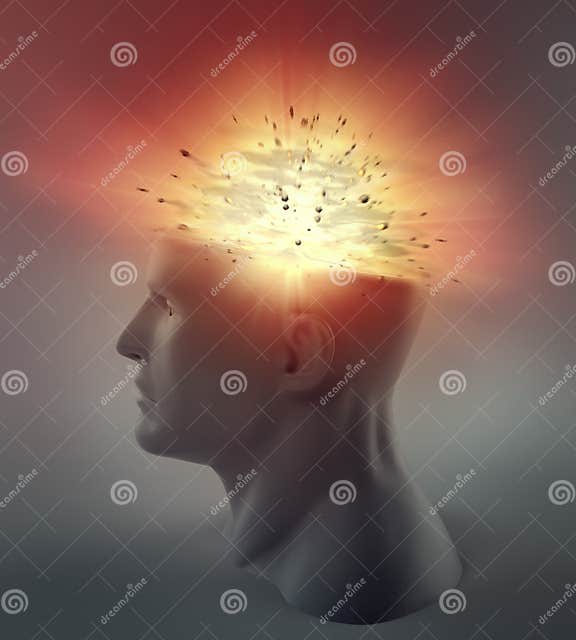 Exploding head stock illustration. Illustration of creativity - 27944987