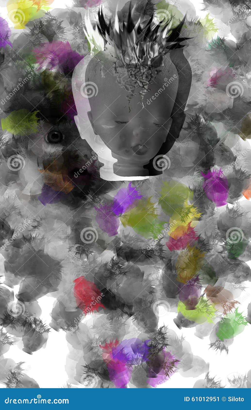 Exploding Head stock illustration. Illustration of humor - 61012951