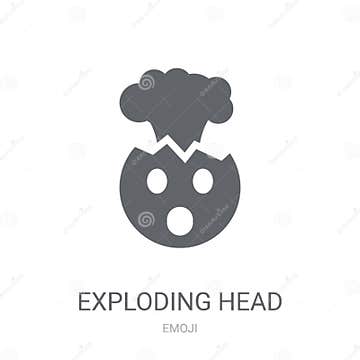 Exploding Head Emoji Icon. Trendy Exploding Head Emoji Logo Concept on ...