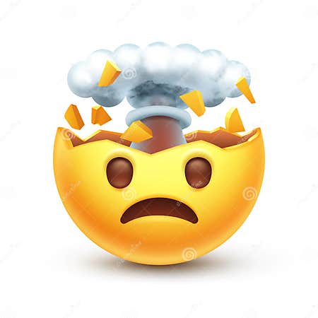 Exploding head emoji stock vector. Illustration of disbelief - 227079426