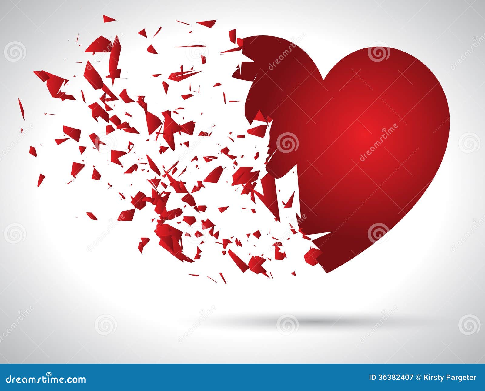 Exploding heart stock vector. Illustration of abstract - 36382407