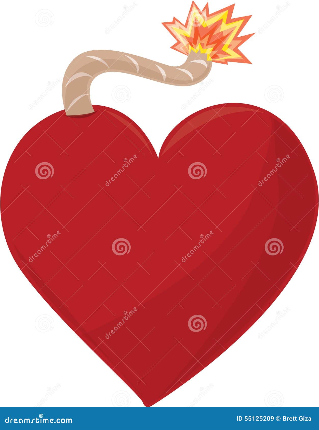 Exploding Heart stock vector. Illustration of love, romantic - 55125209