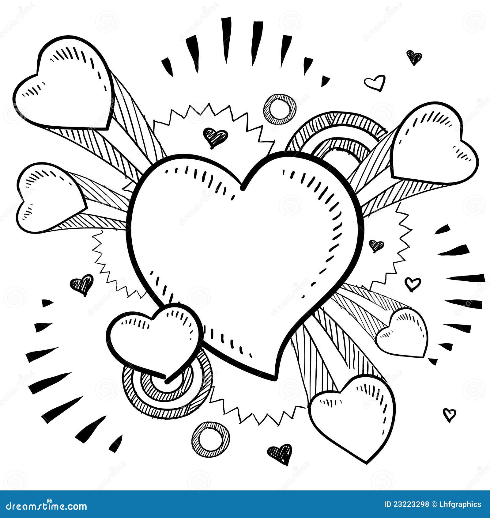 Exploding Hearts for Valentine S Day Stock Vector - Illustration of ...