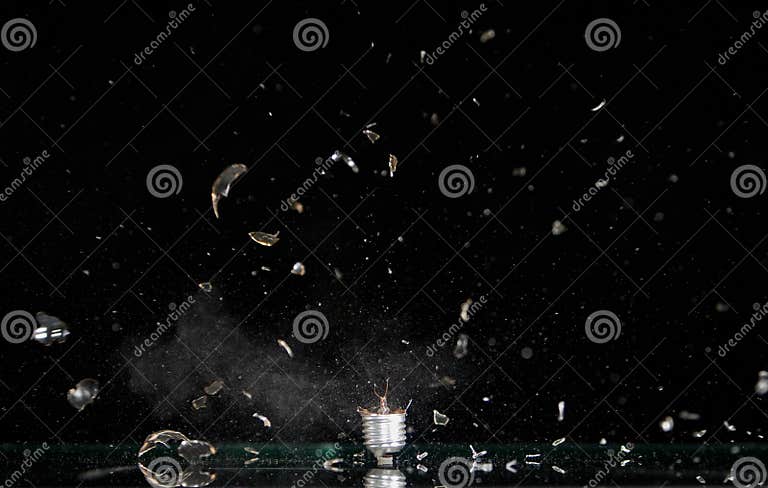 Exploding lamp bulb stock image. Image of broken, explode - 5579901
