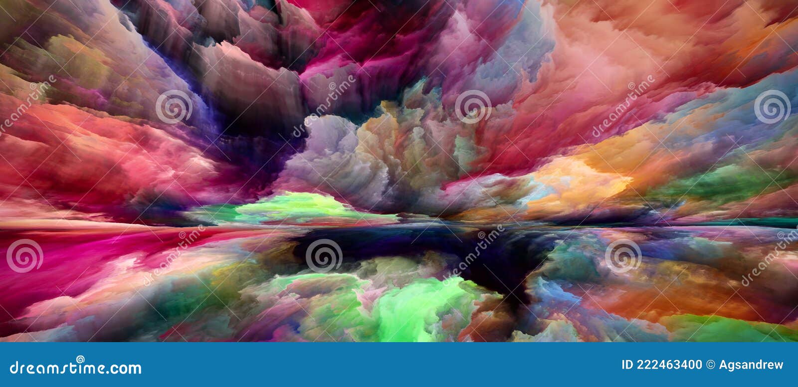 Exploding Land and Sky stock illustration. Illustration of landscape ...