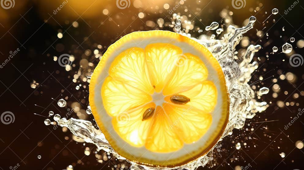 Exploding Lemon in Macro Shot - Stock Concepts Stock Illustration ...