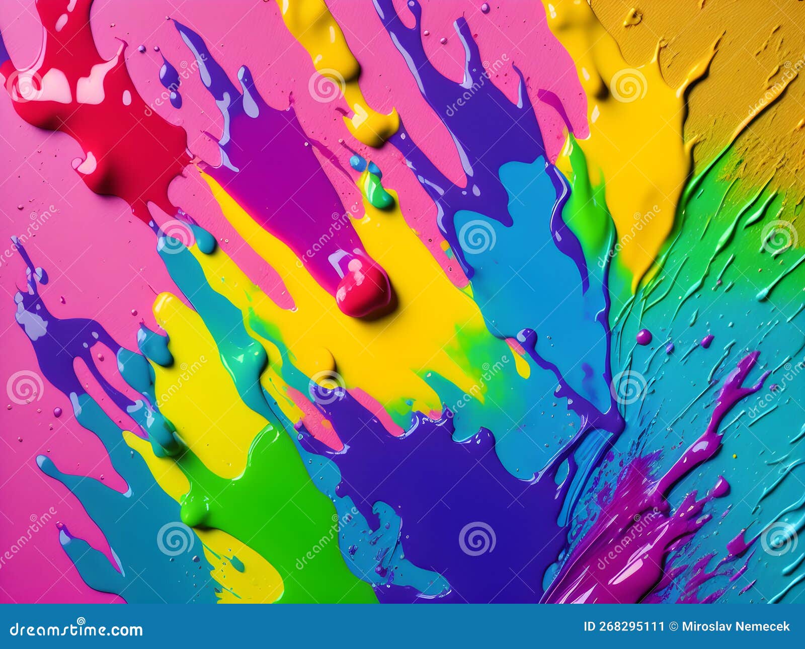 Exploding Liquid Paint Splashes, Generative AI Illustration Stock ...