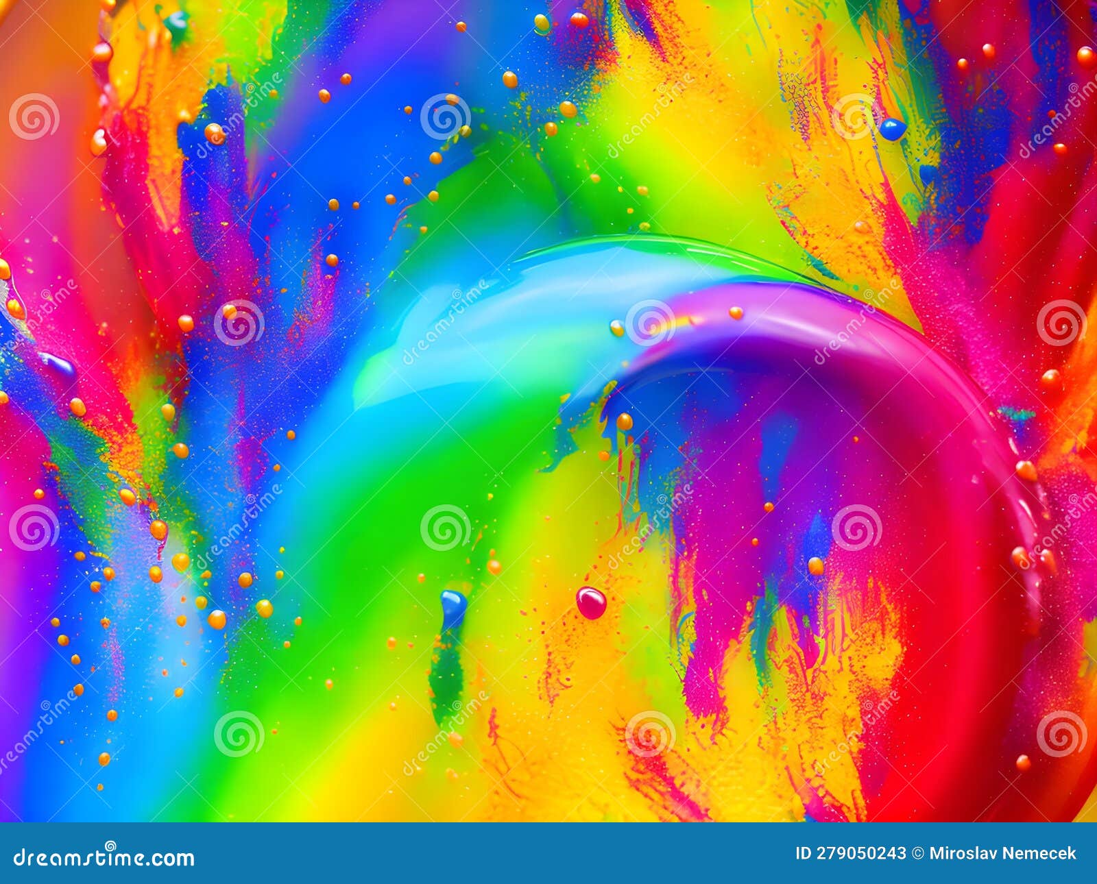 Exploding Liquid Paint Splashes, Generative AI Illustration Stock ...