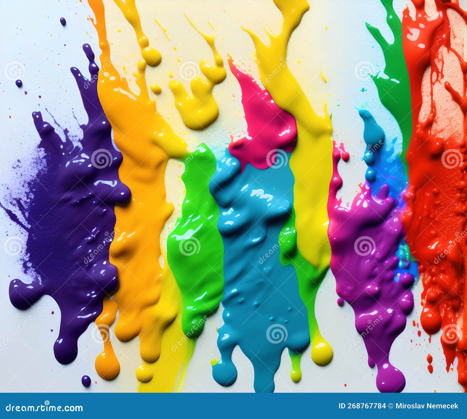 Exploding Liquid Paint Splashes, Generative AI Illustration Stock ...