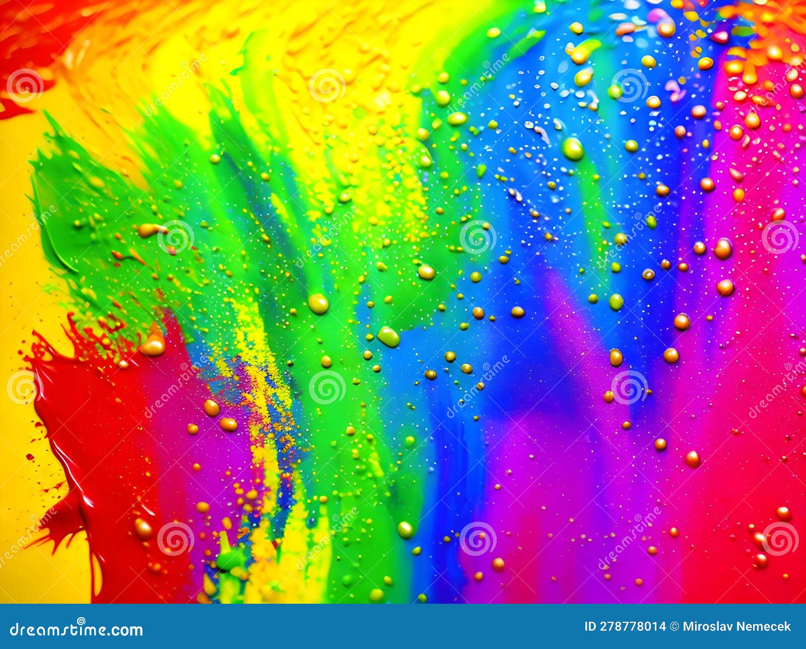 Exploding Liquid Paint Splashes, Generative AI Illustration Stock ...