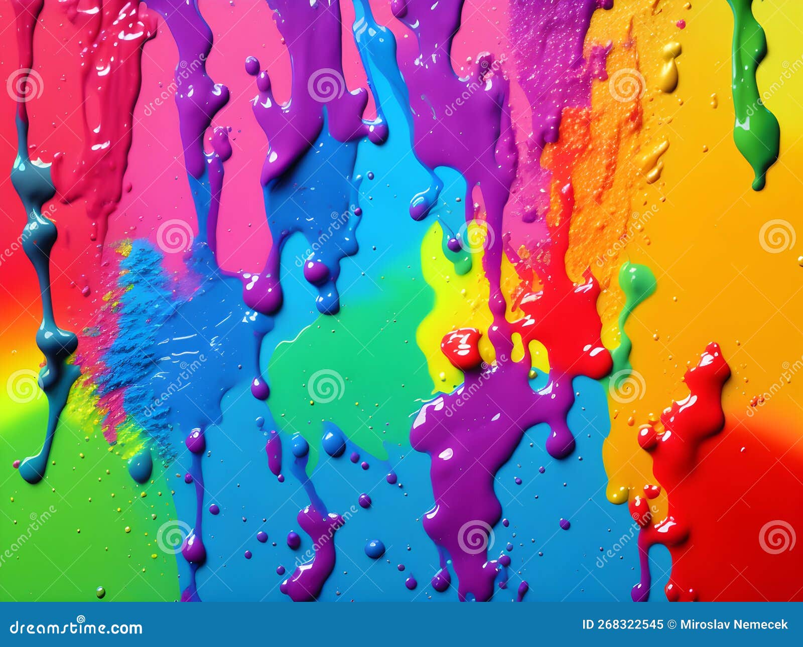 Exploding Liquid Paint Splashes, Generative AI Illustration Stock ...