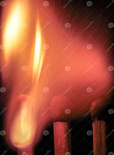 Exploding Matchstick Arrow with Tracers Stock Photo - Image of fire ...