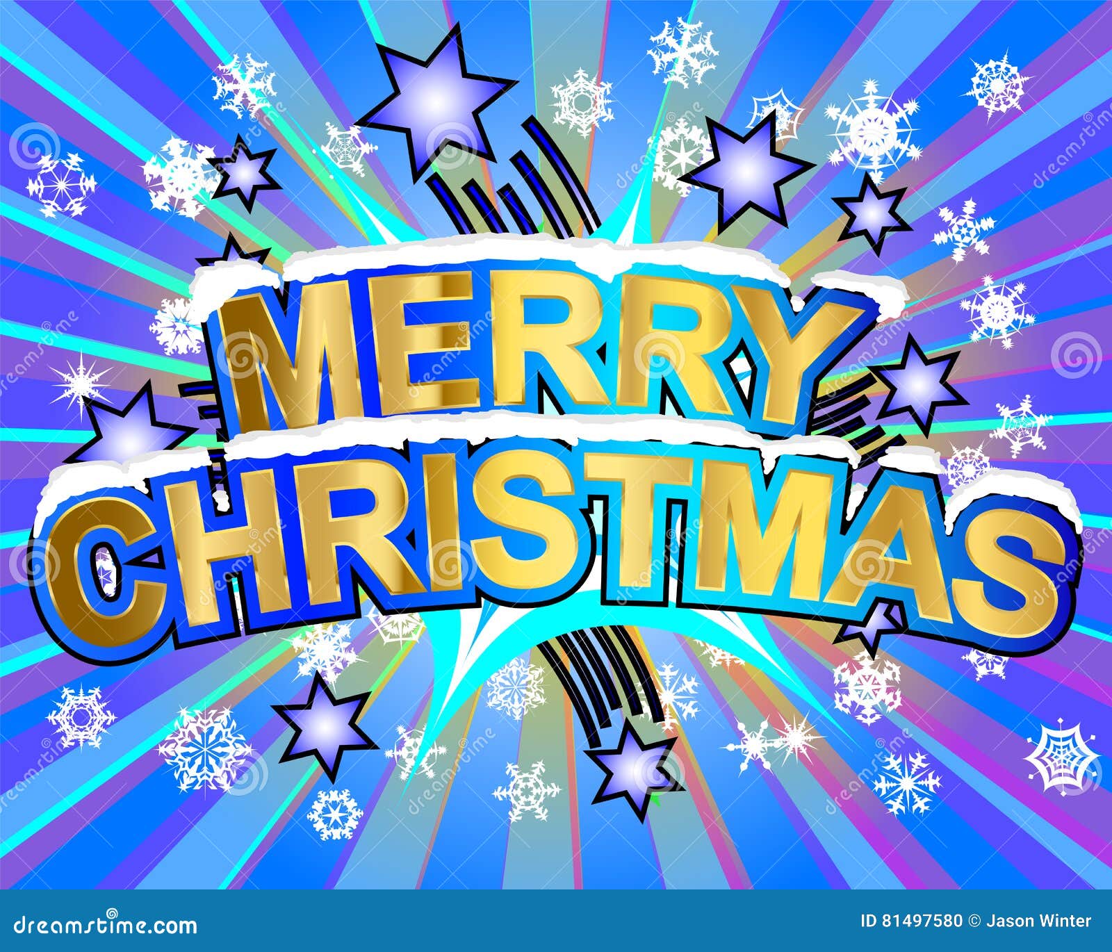Exploding Merry Christmas stock vector. Illustration of christmas ...