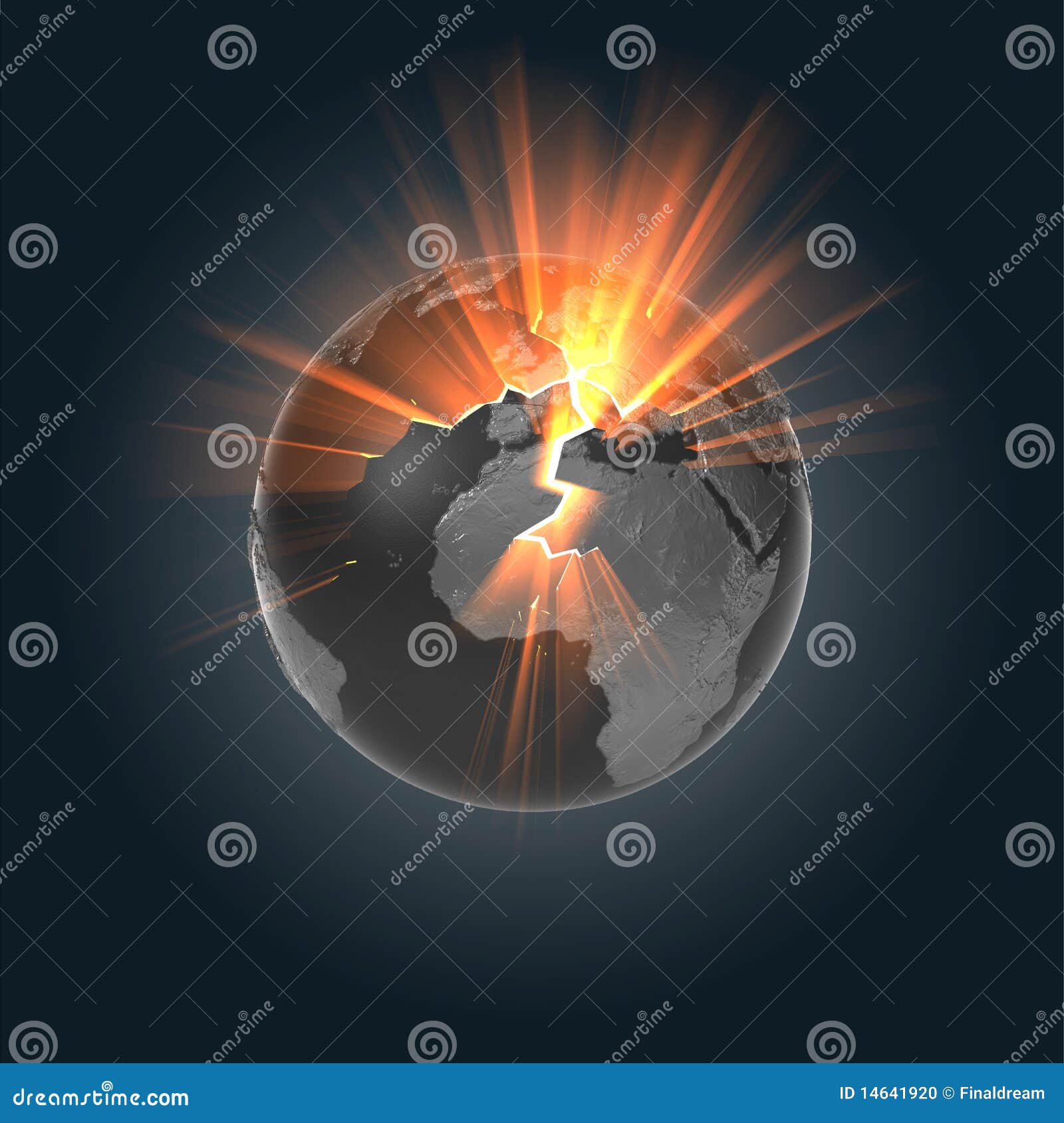 Exploding Metal Earth stock illustration. Illustration of continents ...