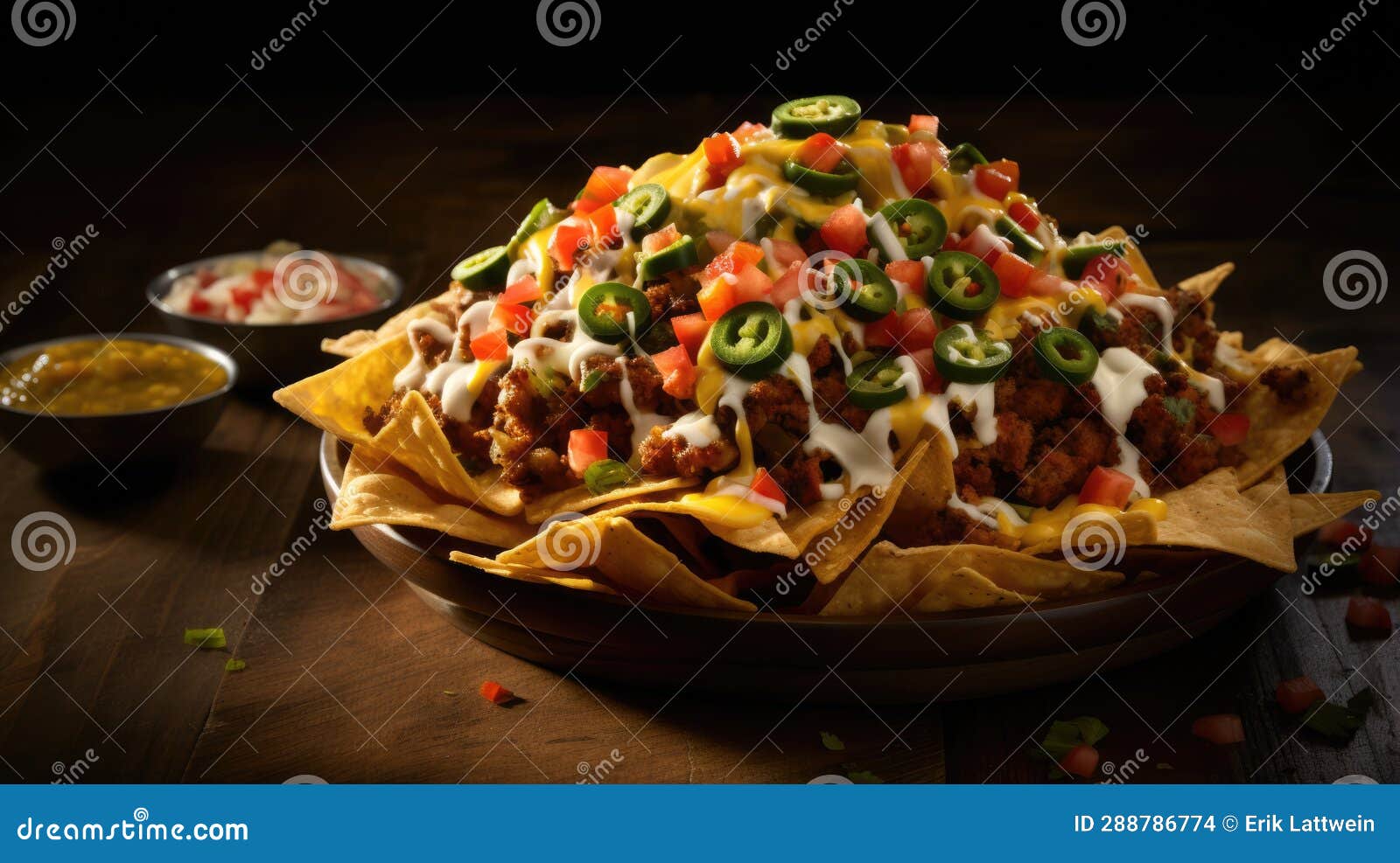 Exploding Mexican Nachos - Stock Concepts Stock Illustration ...