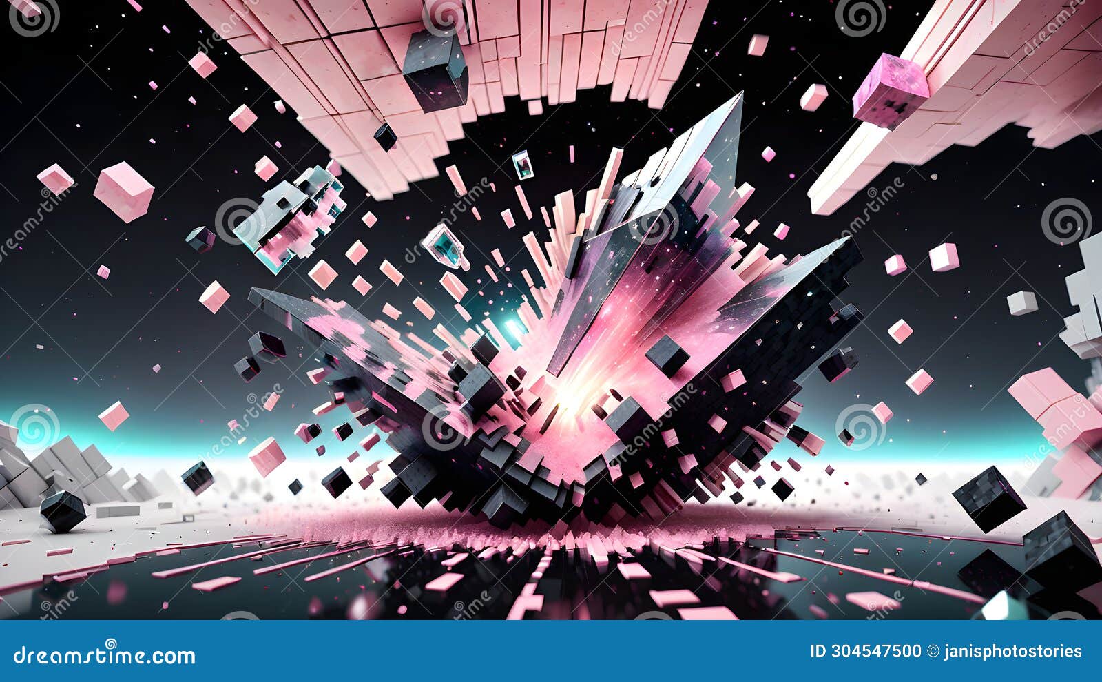 Exploding Minecraft Colorful Cubes. Minecraft Blocks. Minecraft ...