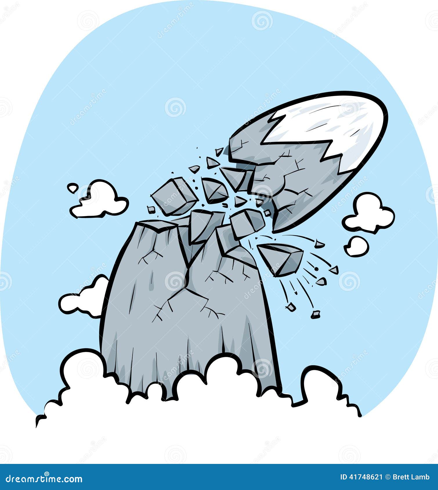 Exploding Mountain stock illustration. Illustration of cloud - 41748621