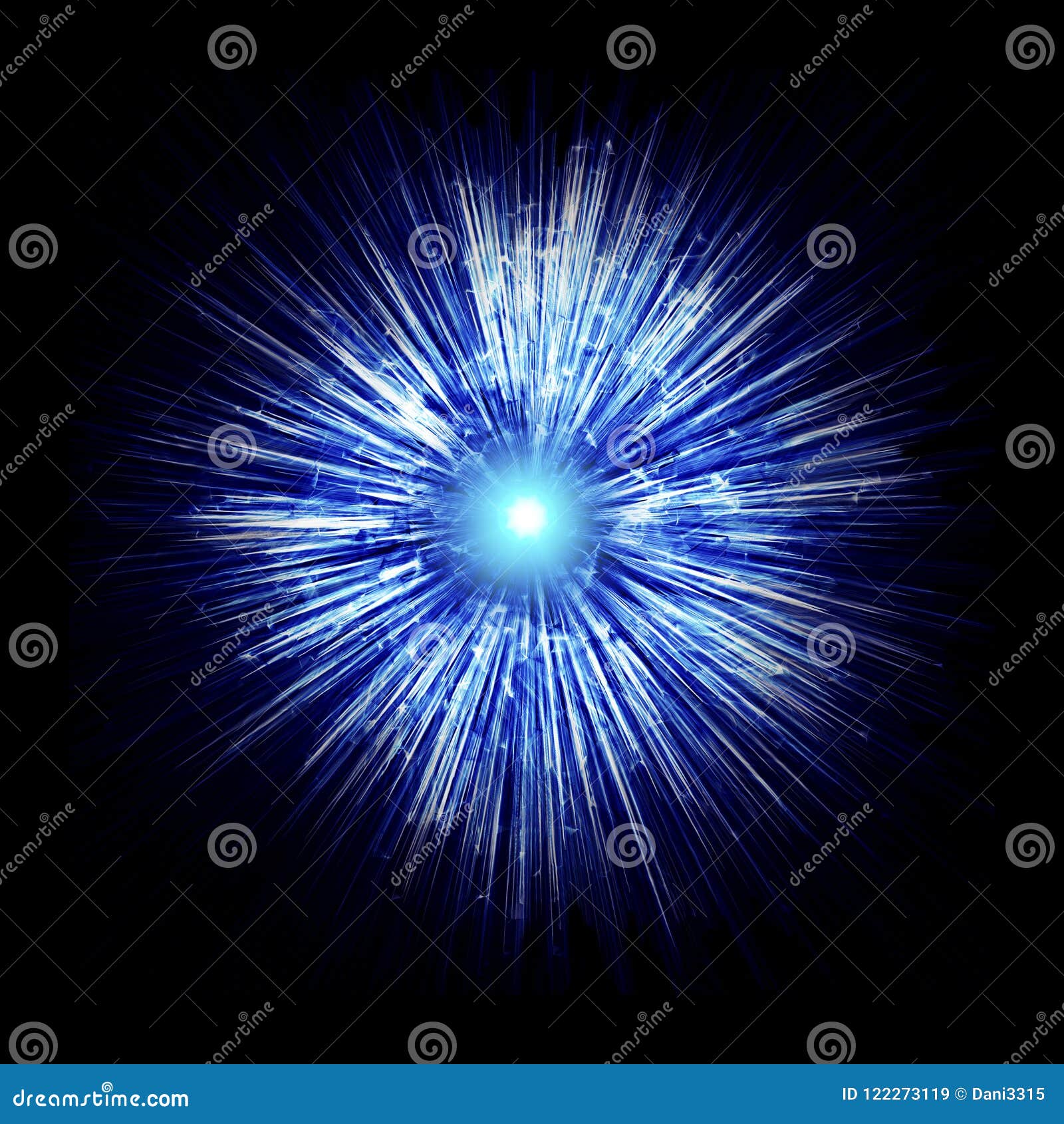 Exploding Neutron Star. Singularity, Gravitational Waves and Spa Stock ...