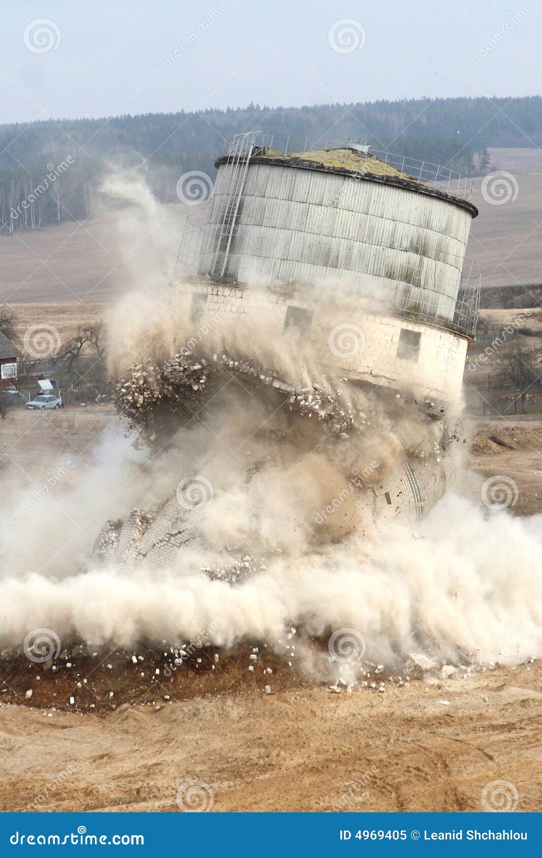 Exploding old tower stock image. Image of tower, cloud - 4969405