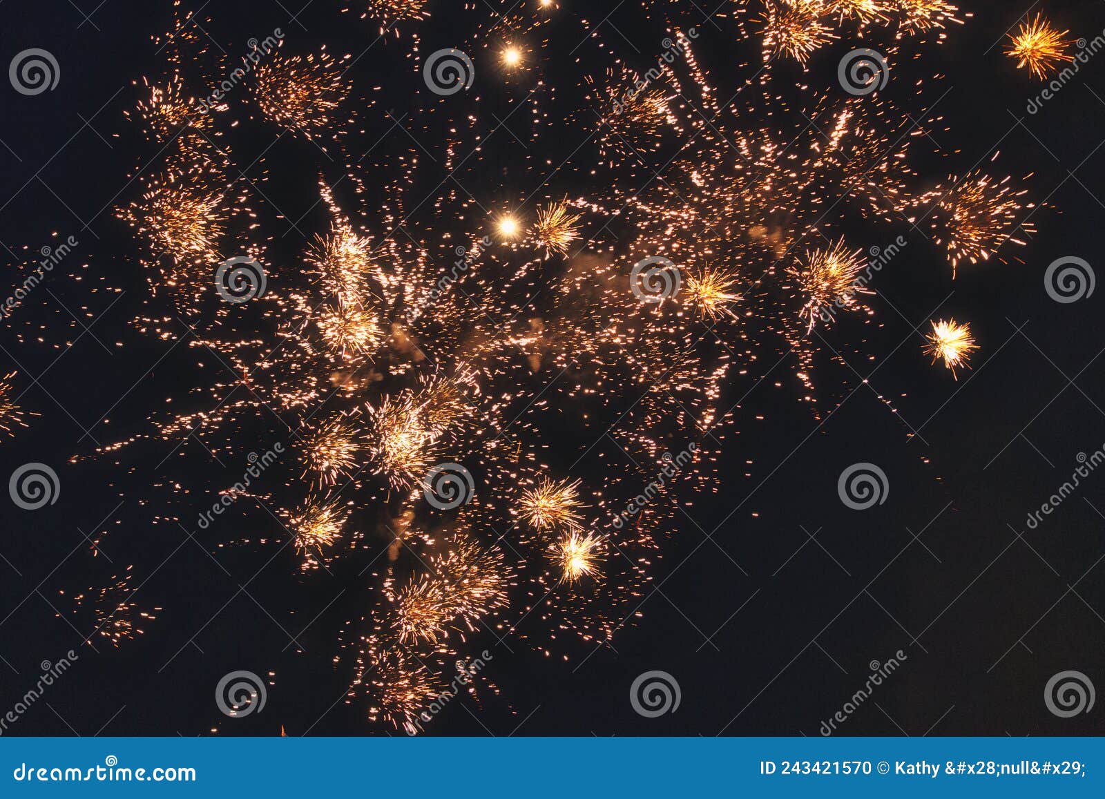 Black Sky Filled with Fireworks Stock Photo - Image of bang, fireworks ...