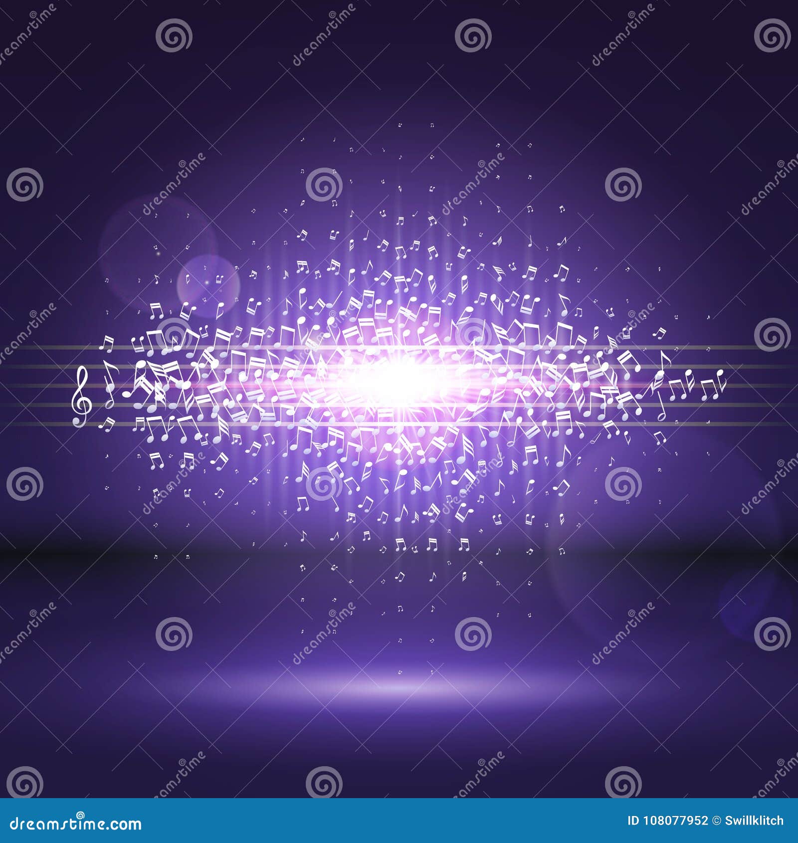 Exploding Party Music Wave Made of Notes Stock Vector - Illustration of ...