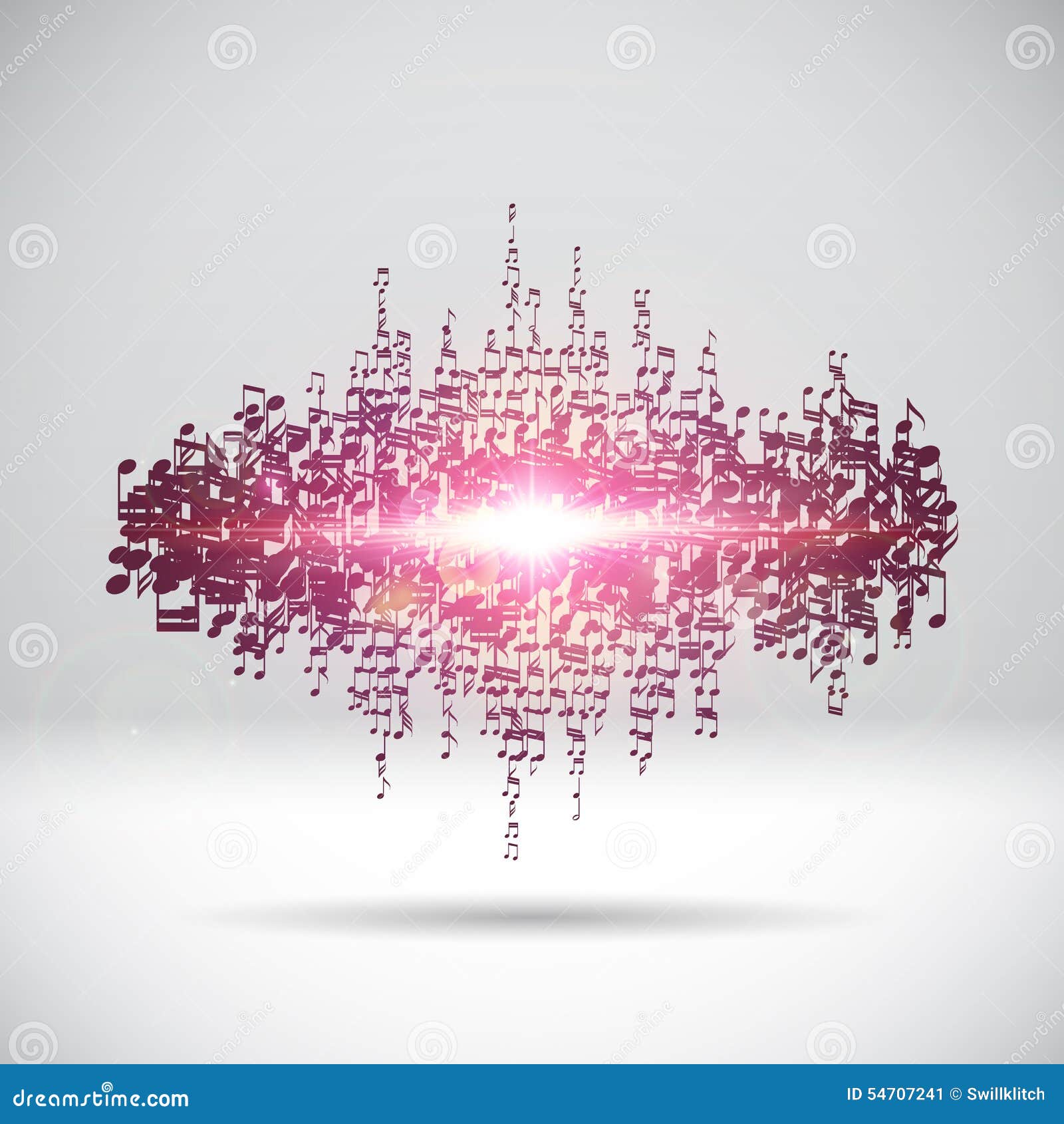 Exploding Party Music Wave Made of Notes Stock Vector - Illustration of ...