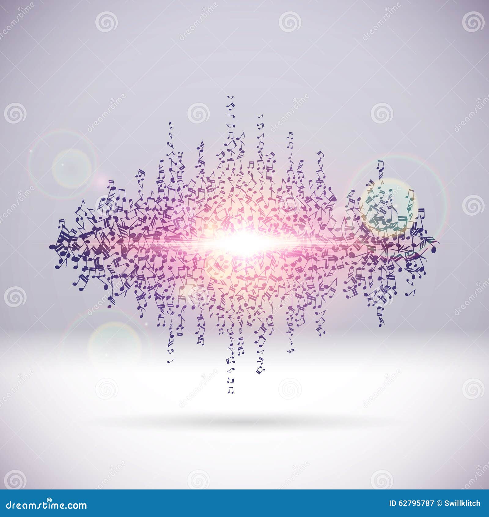Exploding Party Music Wave Made of Notes Stock Vector - Illustration of ...