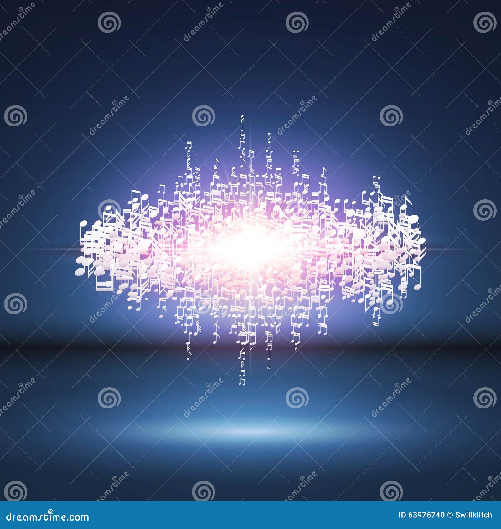 Exploding Party Music Wave Made of Notes Stock Vector - Illustration of ...