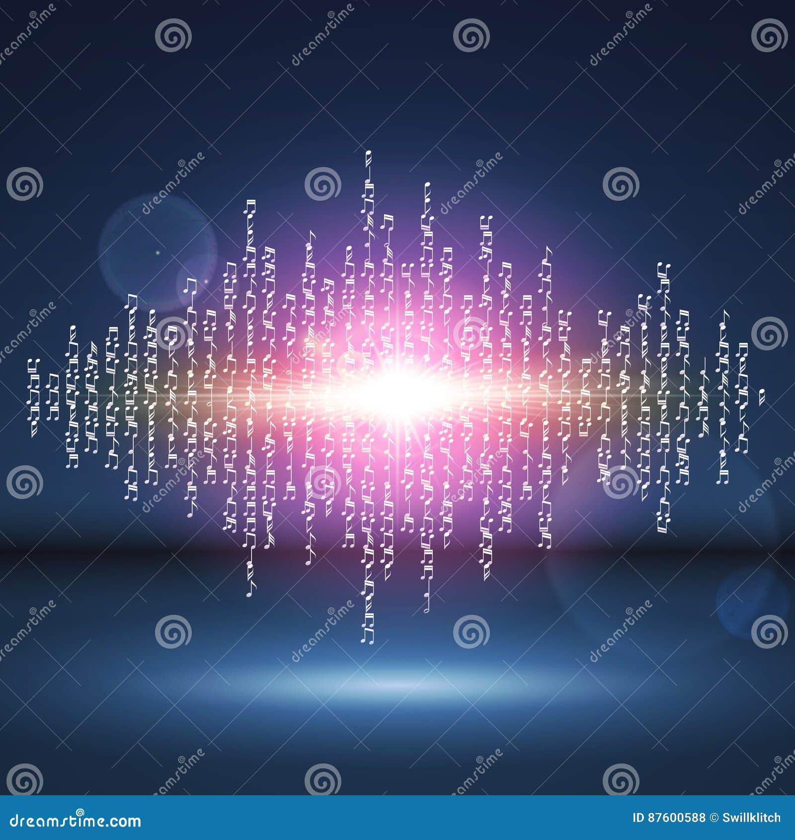 Exploding Party Music Wave Made of Notes Stock Vector - Illustration of ...