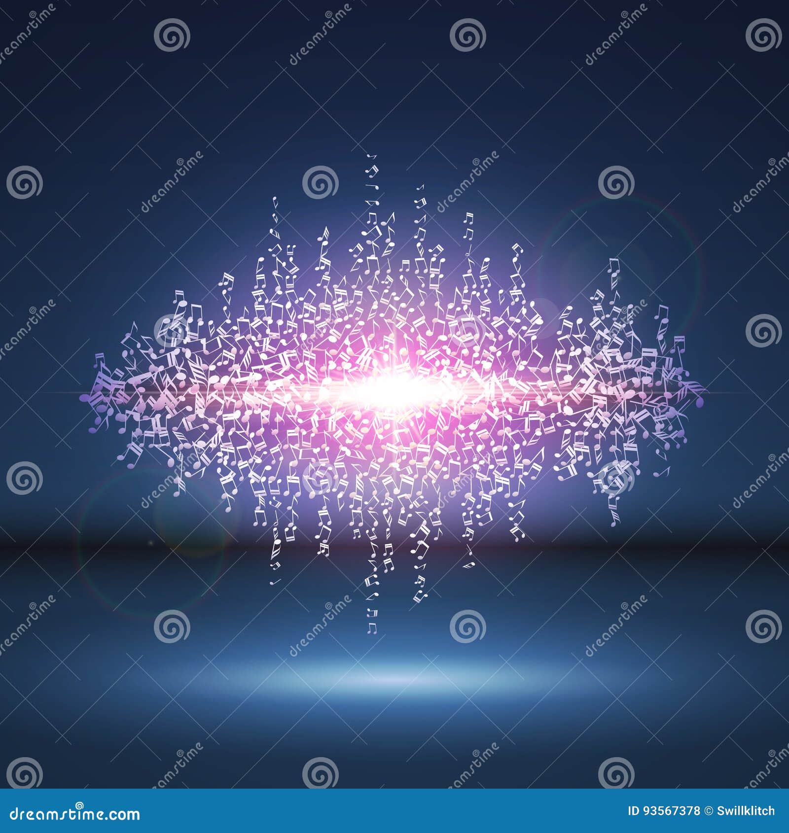 Exploding Party Music Wave Made of Notes Stock Vector - Illustration of ...