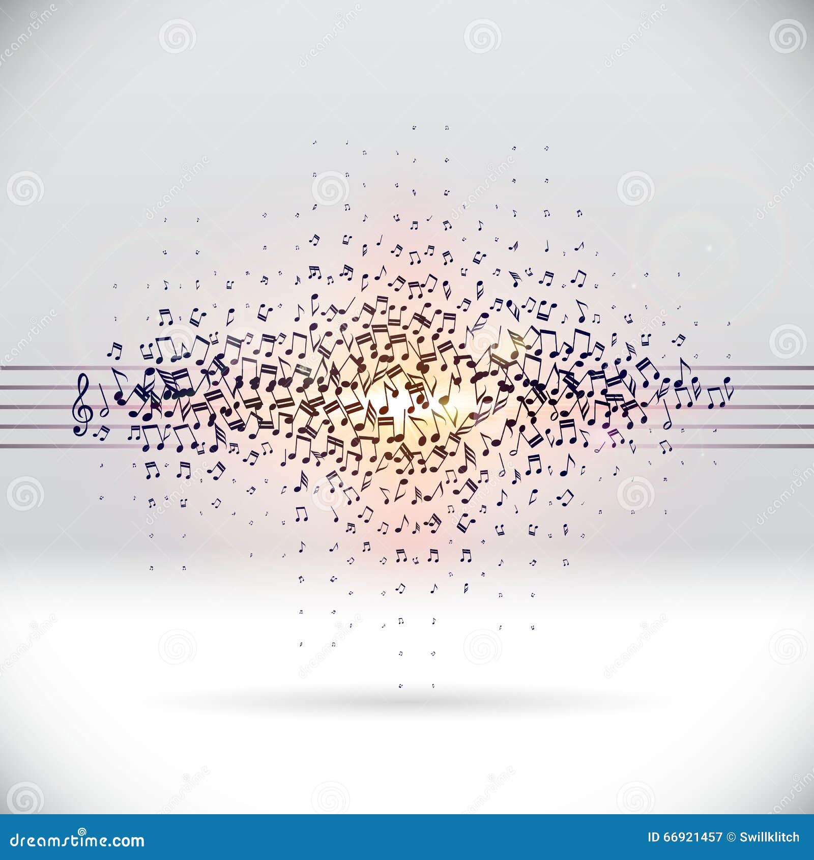 Exploding Party Music Wave Made of Notes Stock Vector - Illustration of ...