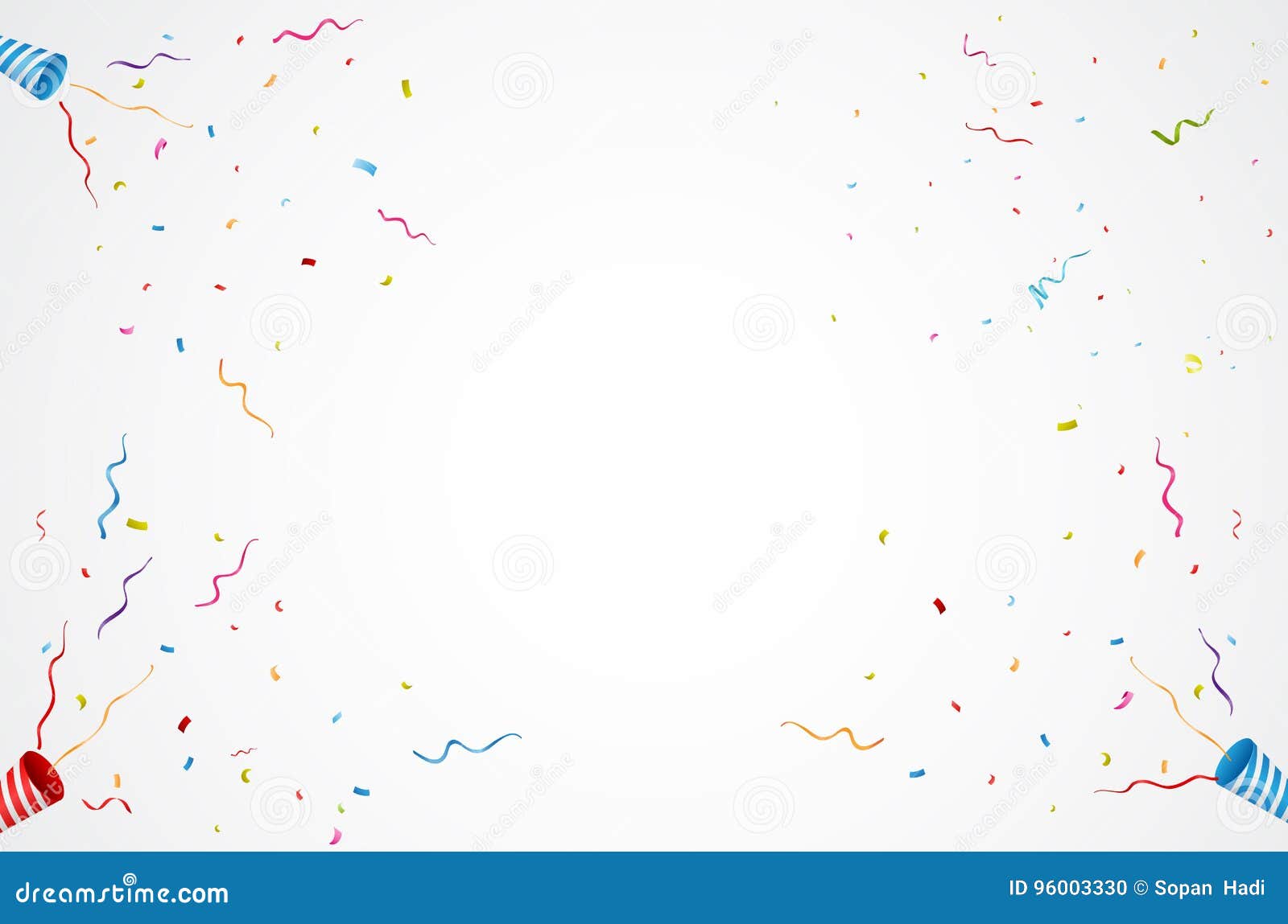 Exploding Party Popper Background Stock Vector - Illustration of popper ...