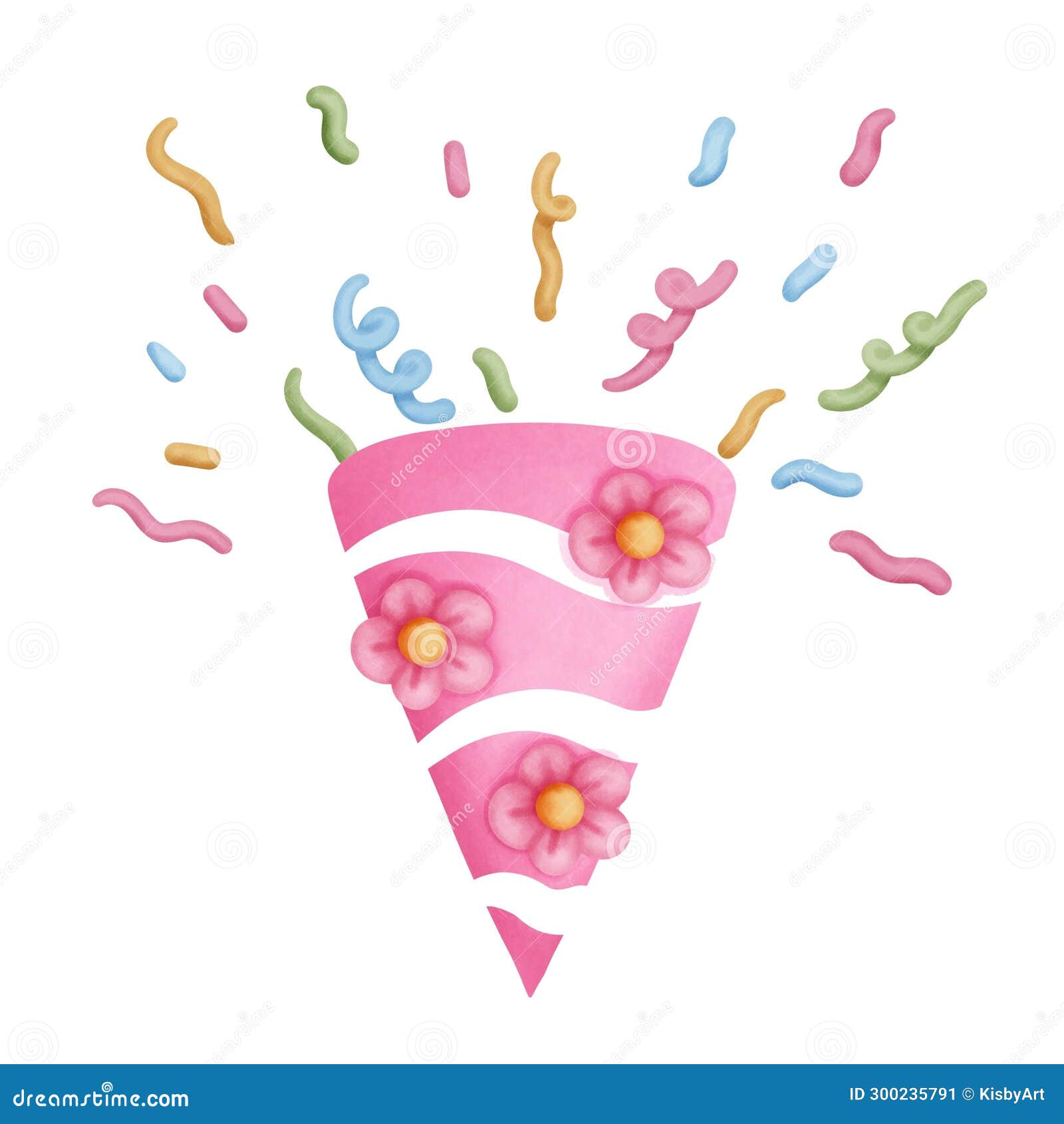 Exploding Party Popper with Confetti Clipart. Colorful Party Streamers ... Exploding Party Popper with Confetti Clipart. Colorful Party Streamers ...