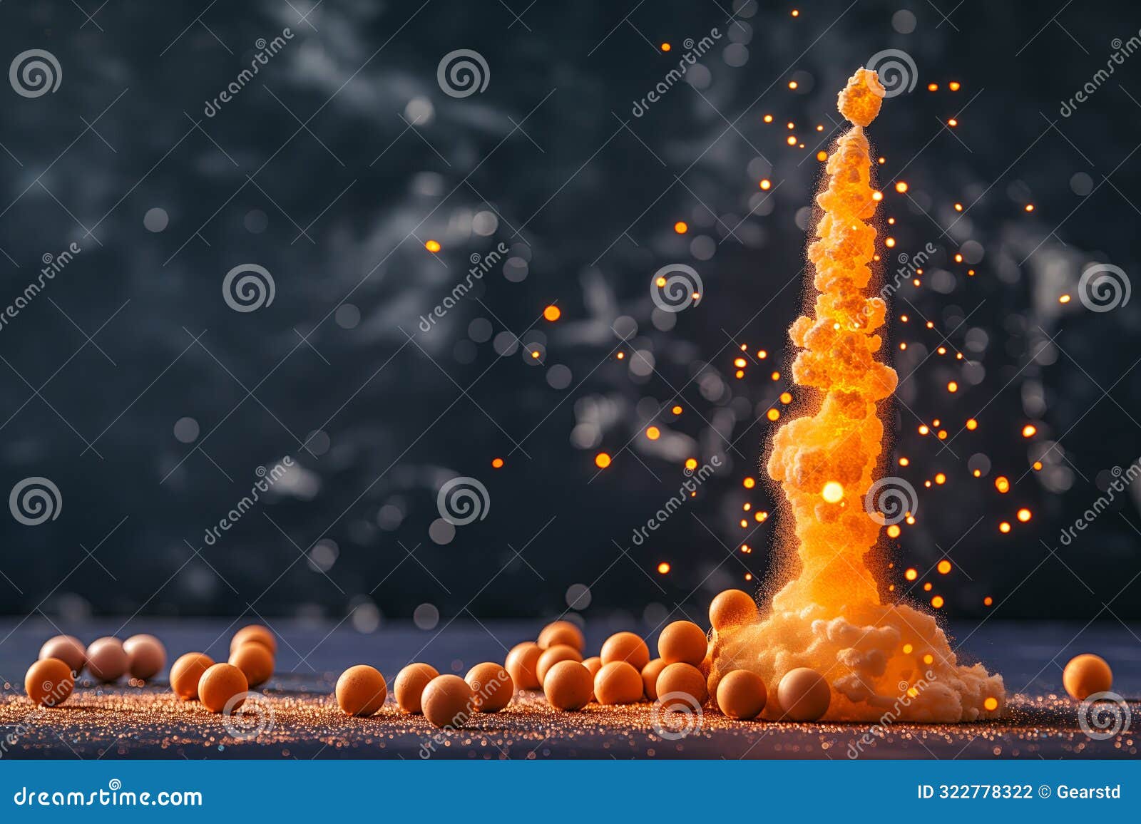 Exploding Ping Pong Balls in Dark Room Stock Photo - Image of ...