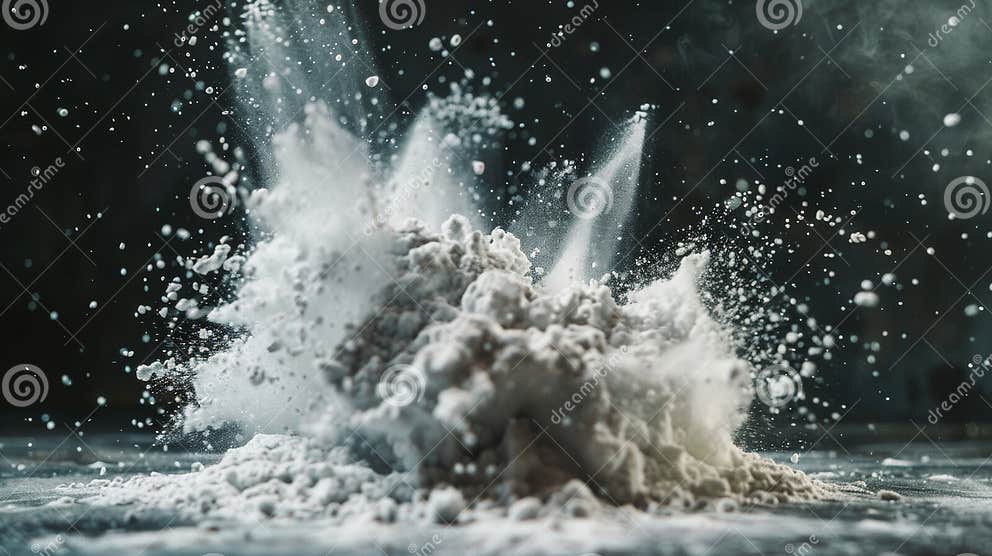 Exploding Powder Creating Dynamic Cloud Stock Photo - Image of abstract ...