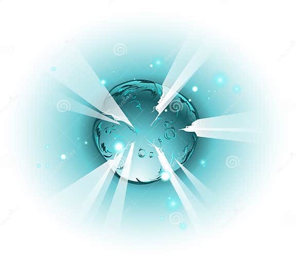 Exploding Space Body in Cartoon Style Stock Vector - Illustration of ...