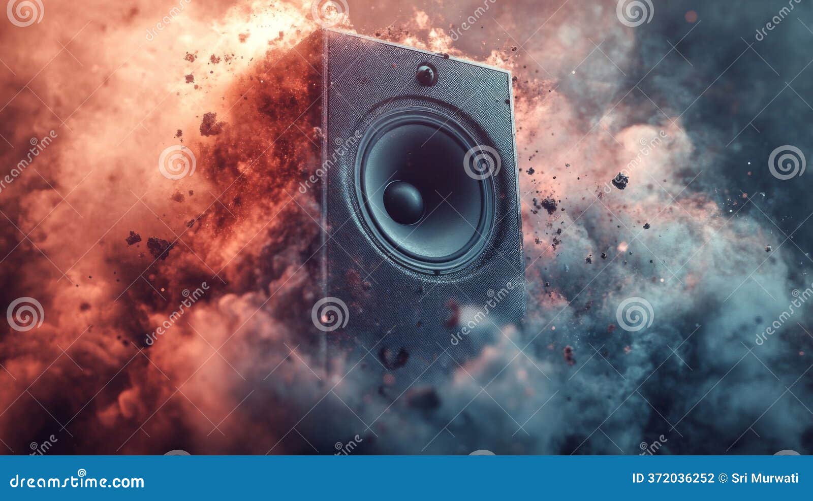 Speaker Box Exploding Stock Photography | CartoonDealer.com #19365836