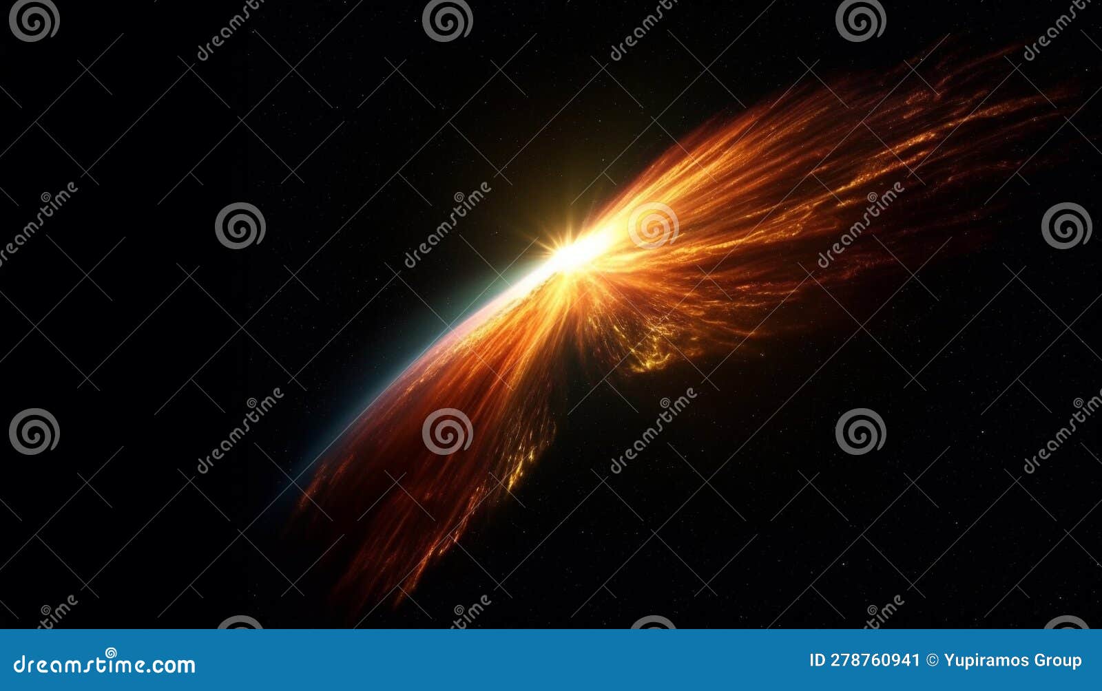 Exploding Star Field Illuminates Galaxy Backdrop in Futuristic Design ...