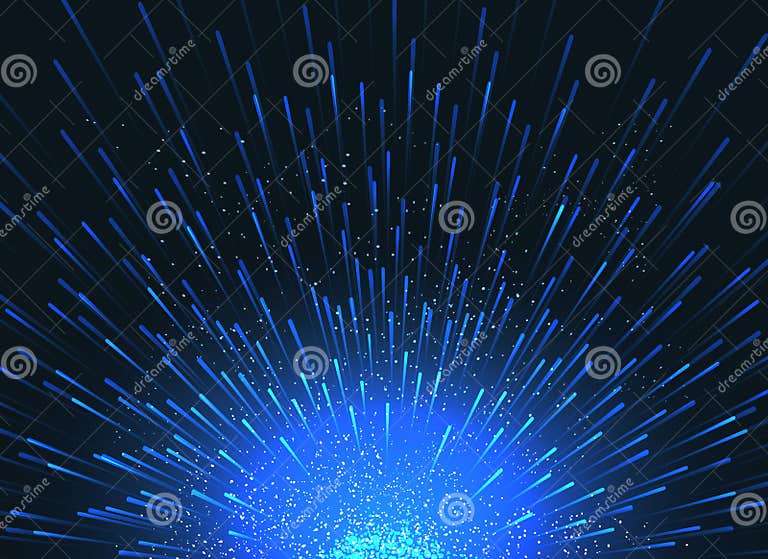 Exploding Star in Space Vector Abstract Blue Background for Event ...