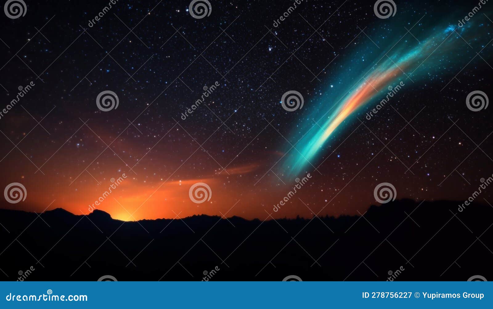 Exploding Star Trail Illuminates Majestic Mountain Peak in Star Field ...