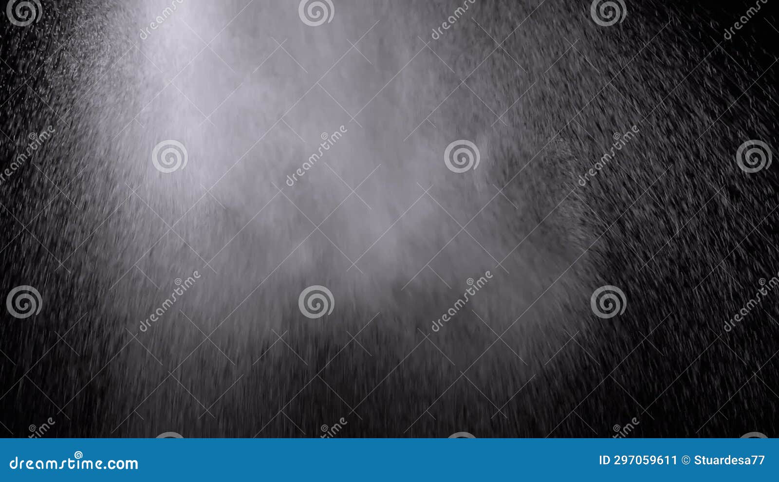 Exploding Stream of Ice Water Drops, Dust in Empty Space on a Black ...