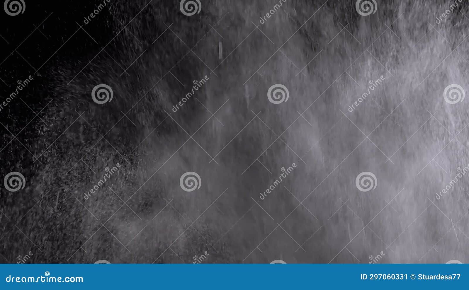 Exploding Stream of Ice Water Drops, Dust in Empty Space on a Black ...