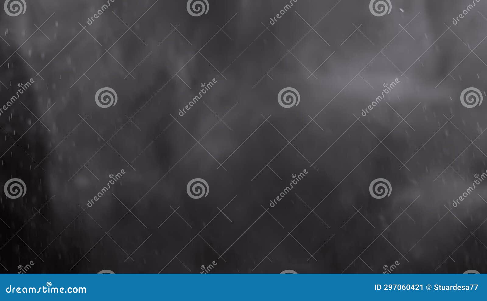 Exploding Stream of Ice Water Drops, Dust, Fog in Empty Space on a ...