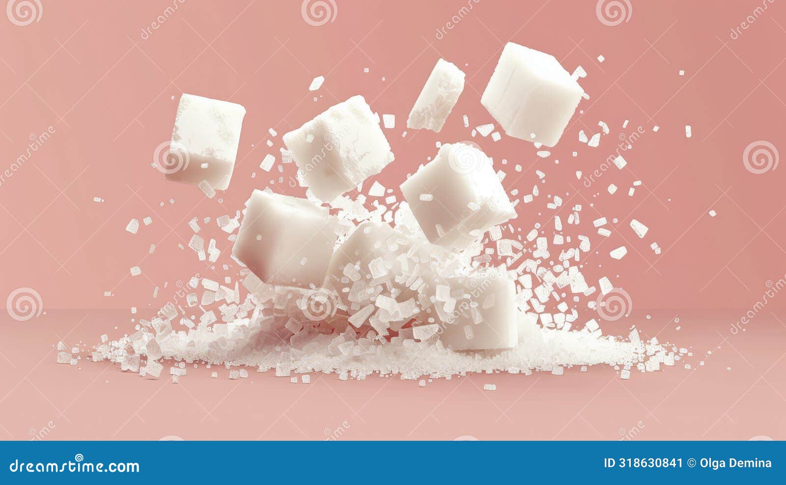 Exploding Sugar Cubes in a Vivid Display, Illustrating the Dangers of ...